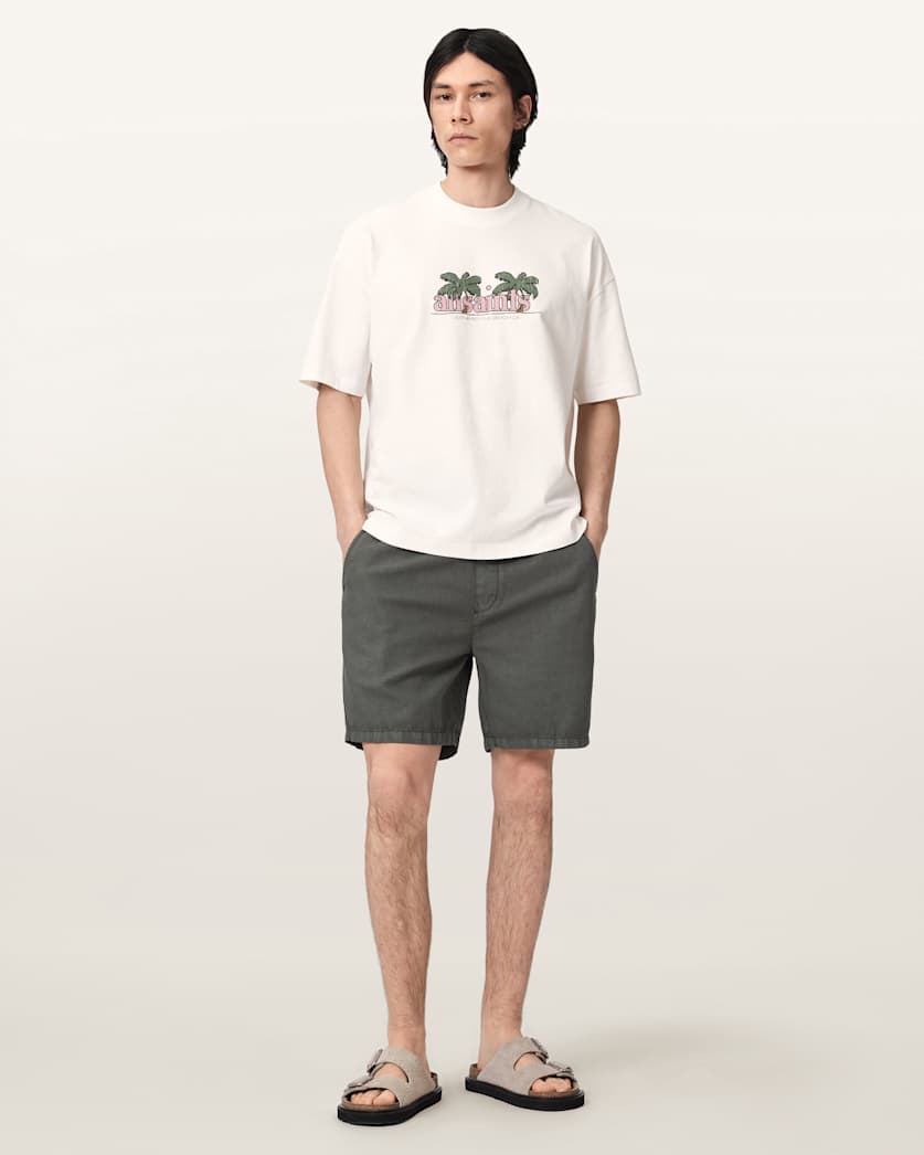 Troppo Short Sleeve Graphic Boxy T-Shirt Chalk White | ALLSAINTS